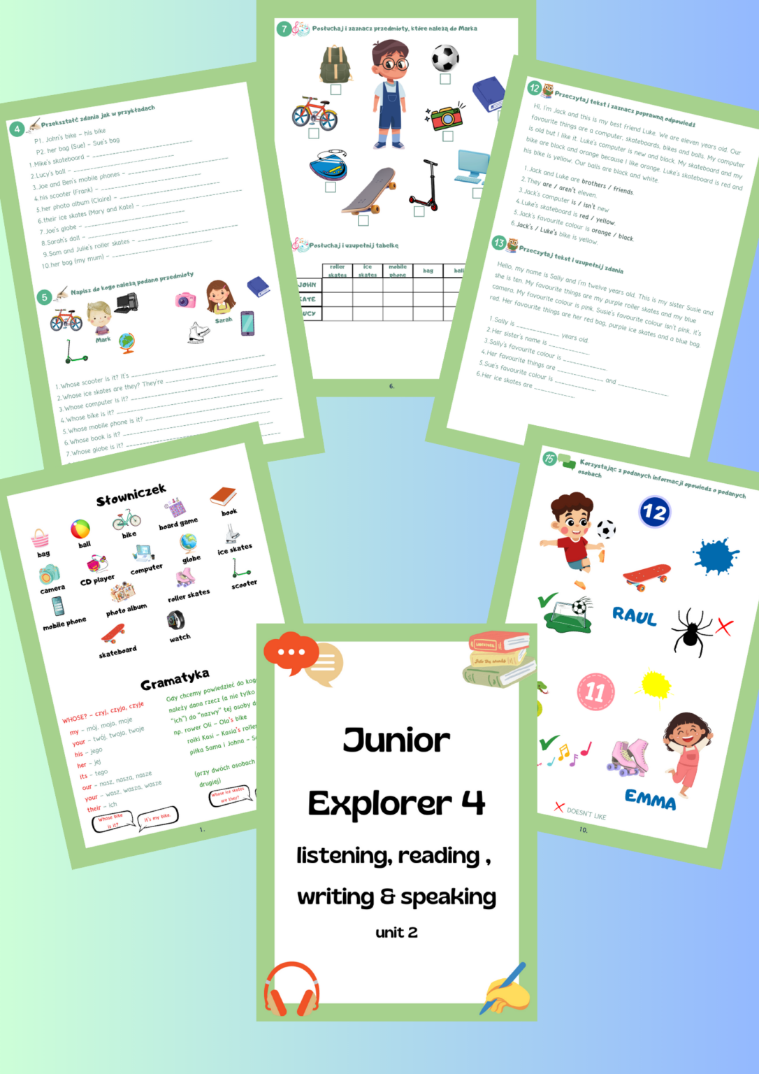 Junior Explorer 4 unit 2 materiały dodatkowe - English&You